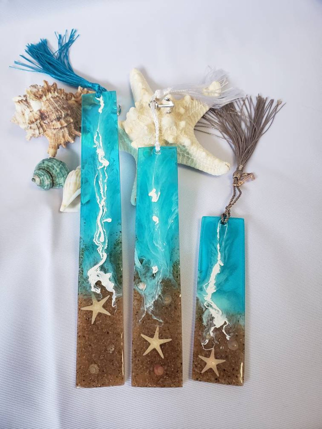 Beach Style Bookmarks With Anchor Charm, Resin Bookmarks - Etsy Canada