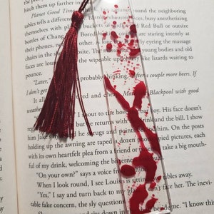 Blood Splatter Bookmark , Horror Bookmarks, Resin Bookmarks, Bloody ...