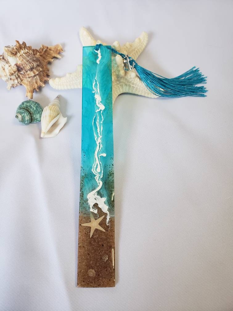 Beach Style Bookmarks With Anchor Charm Resin Bookmarks - Etsy Canada