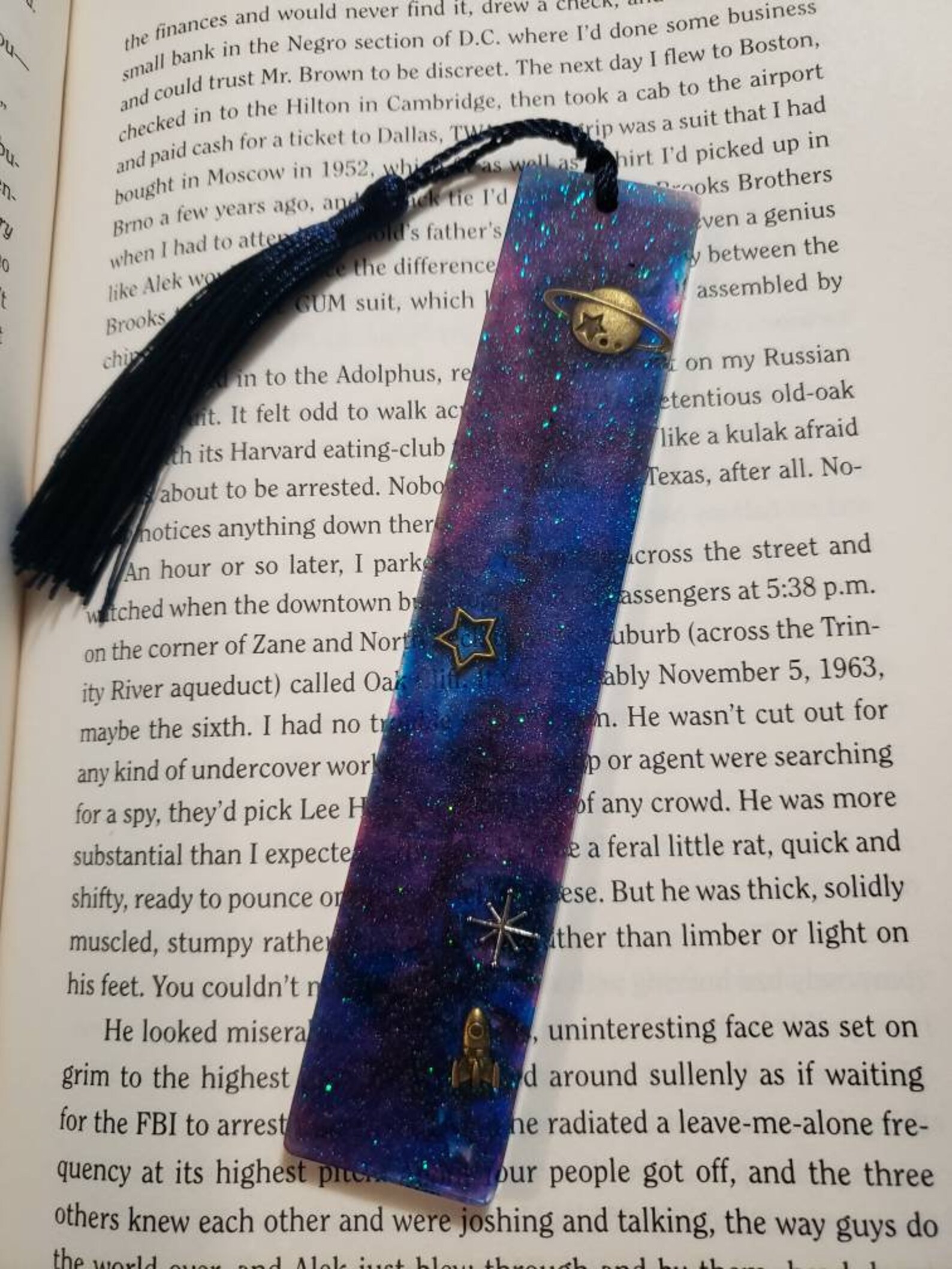 Galaxy Resin Bookmarks With Glow in the Dark Stars | Etsy