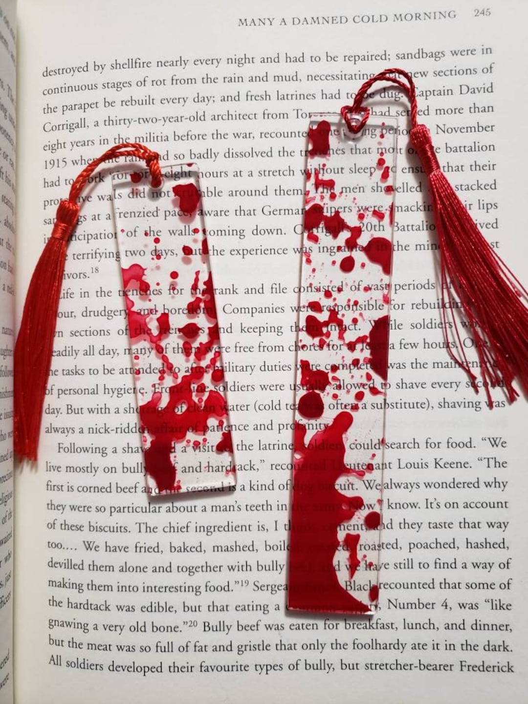 Blood Splatter Bookmark , Horror Bookmarks, Resin Bookmarks, Bloody ...