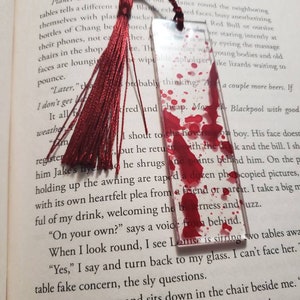 Blood Splatter Bookmark , Horror Bookmarks, Resin Bookmarks, Bloody ...