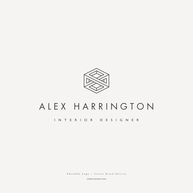 Geometric Logo Design – Modern Monogram Logo for Architects, Interior ...