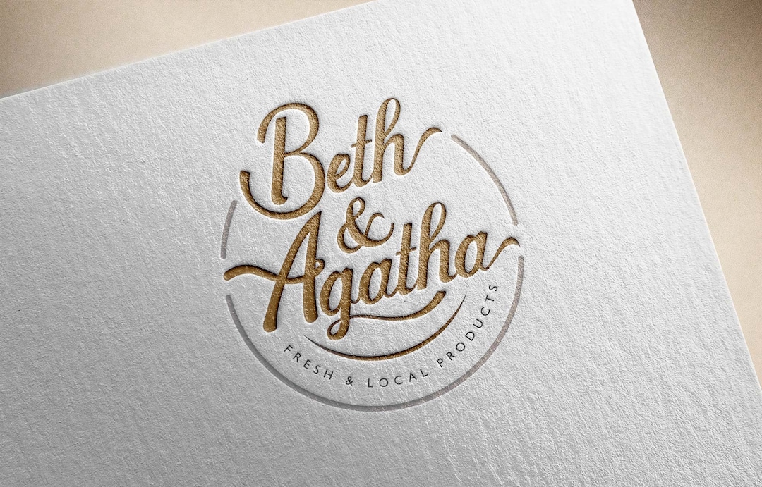 Vintage Retro Script Logo for Fruit and Vegetable Shop - Etsy