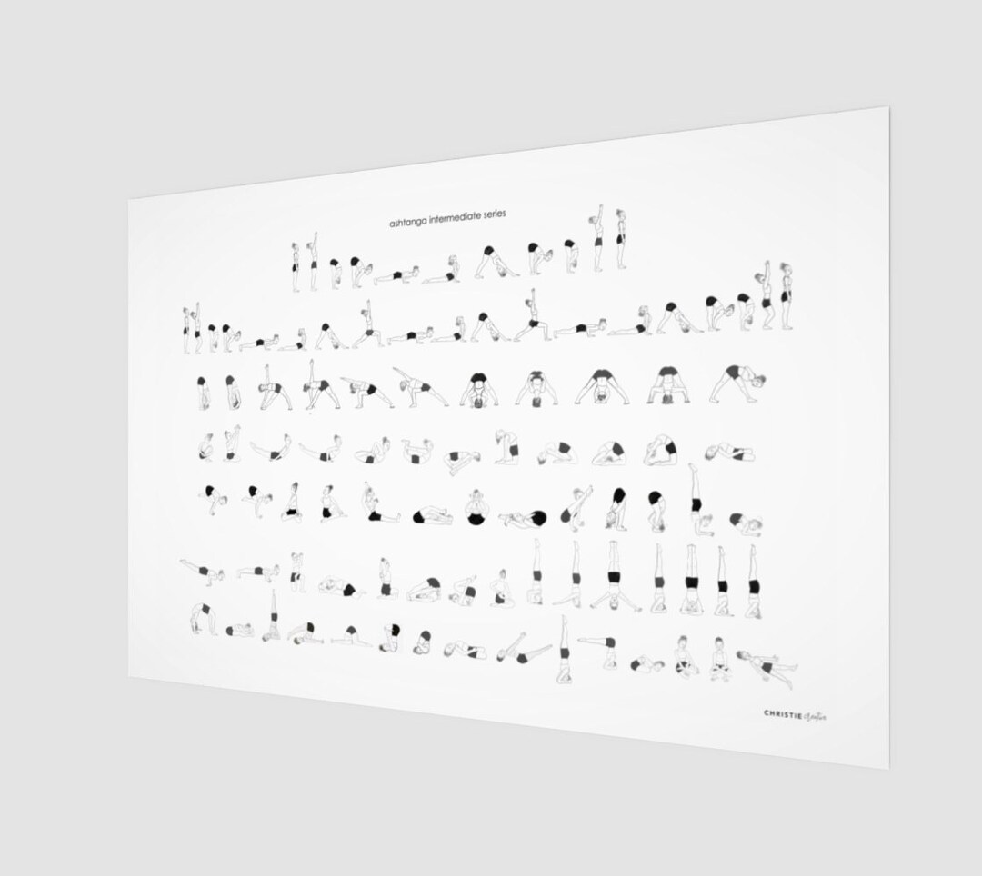 Ashtanga Yoga Intermediate Poster. Intermediate Series Art Print ...