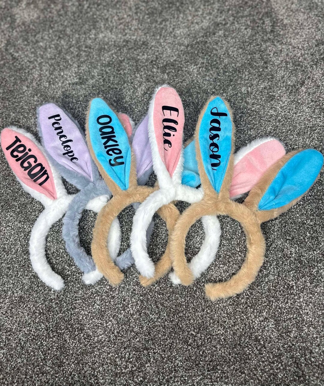 Personalized Easter Bunny Ears Headband - Etsy