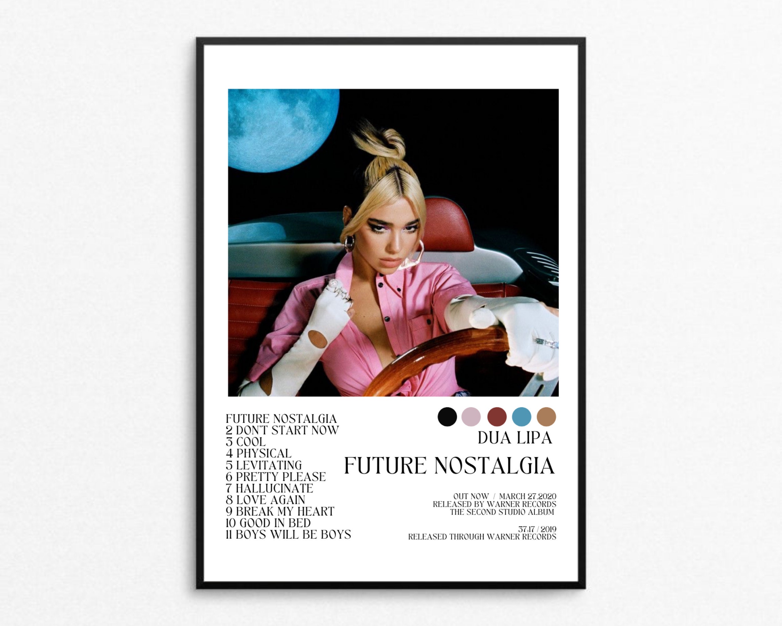 Dua Lipa Poster Dua Lipa Future Nostalgia Music Album Poster Album