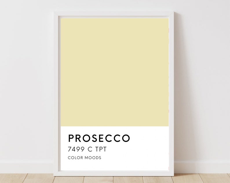 Prosecco Color Printable Color Palette Print Color | Etsy