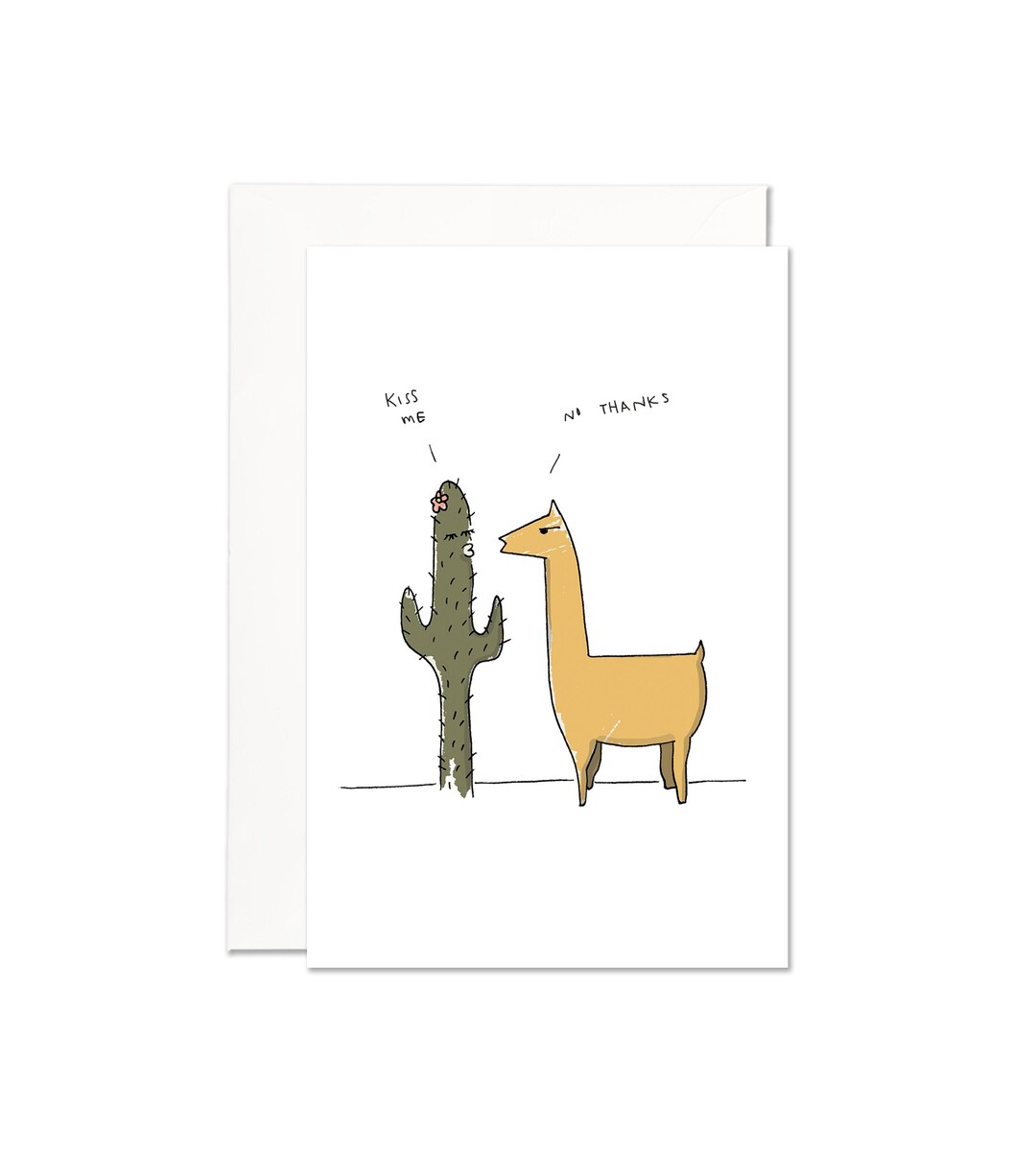 Cactus and Llama Funny Valentine's Day Card | Sarcastic Love Cards ...