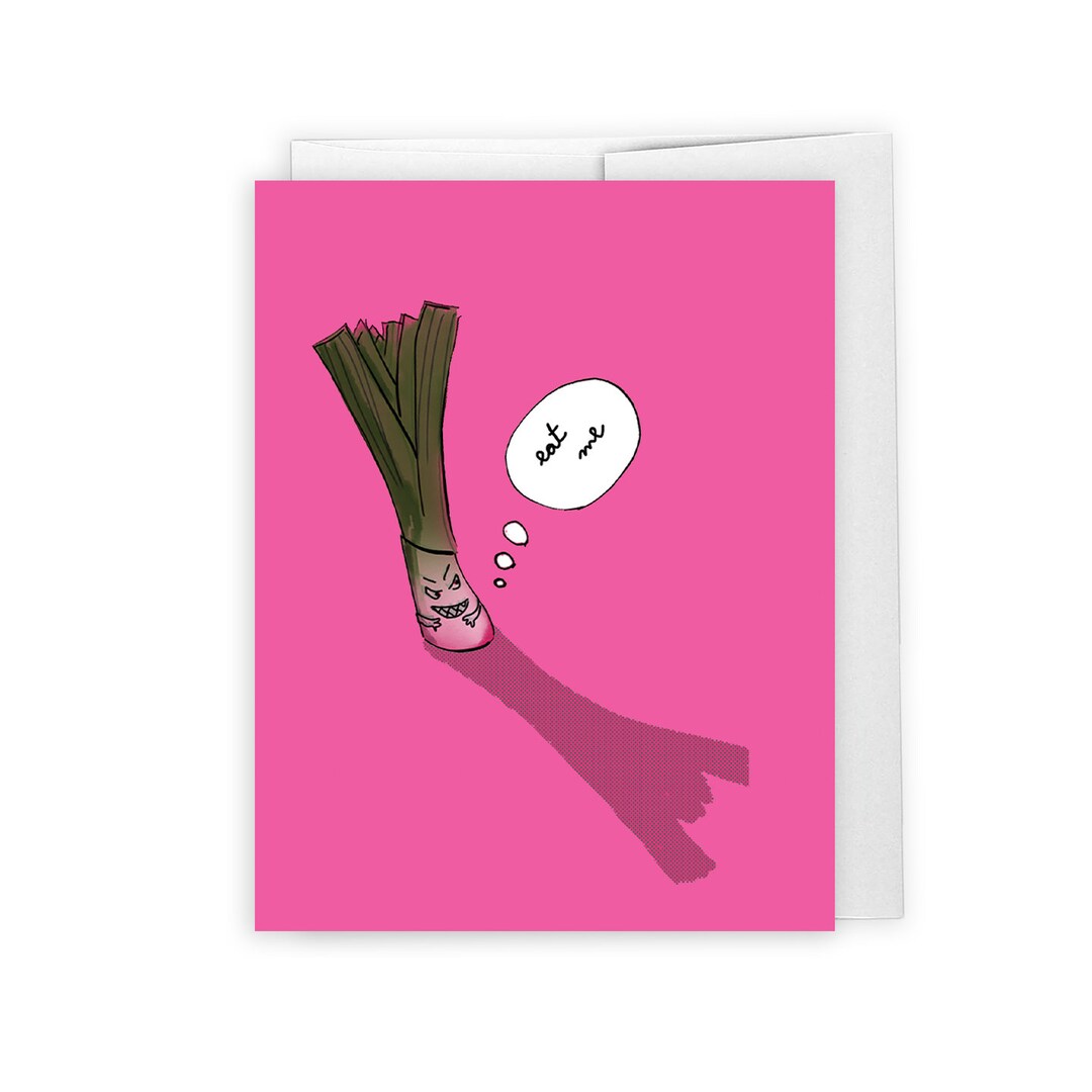 Funny Everyday Card, Evil Leek Card, Thinking of You, Welsh Leek, Just ...