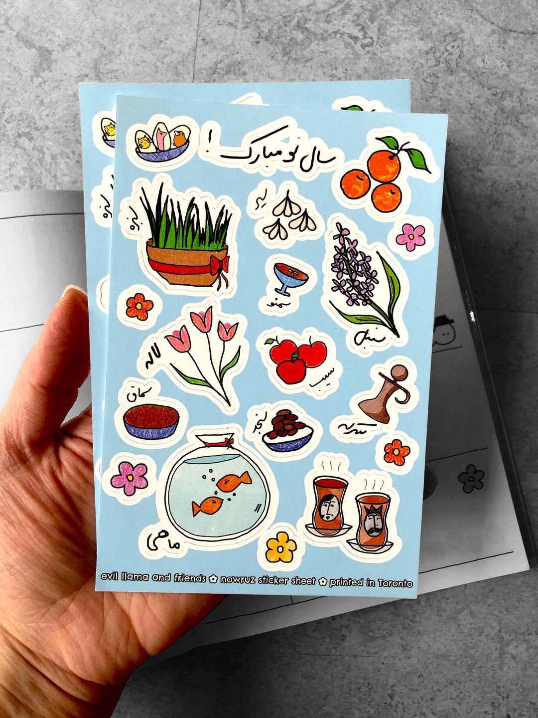 Nowruz Sticker Sheet | Persian New Year Stickers | Eid Mobarak ...