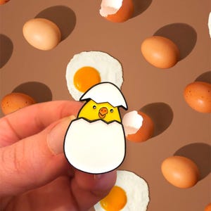 Egg Pin, Funny Egg Interactive Pin, Hatching Chick Brooch, Unique Gifts ...