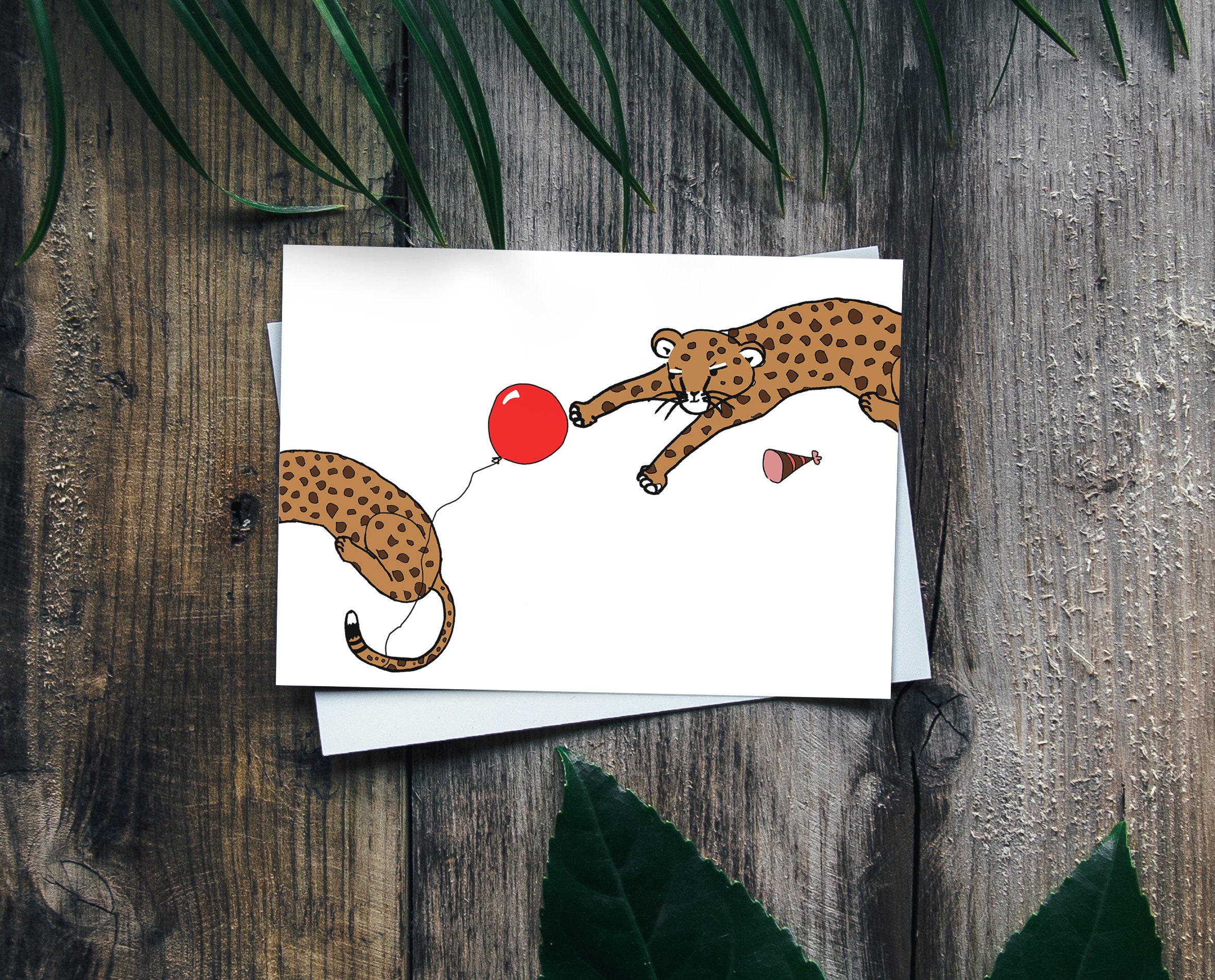 Cheetah Birthday Card for Her, Cute Cheetah Birthday Card for Friend ...