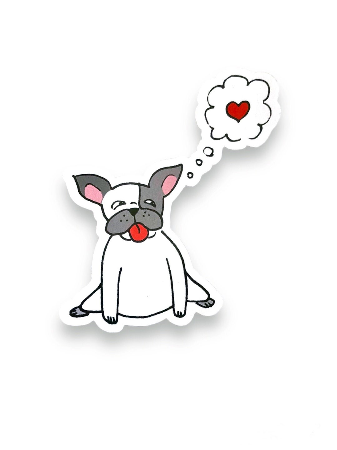 Cute Frenchie Sticker for Laptop, Dog Lover Gifts, Funny Durable ...