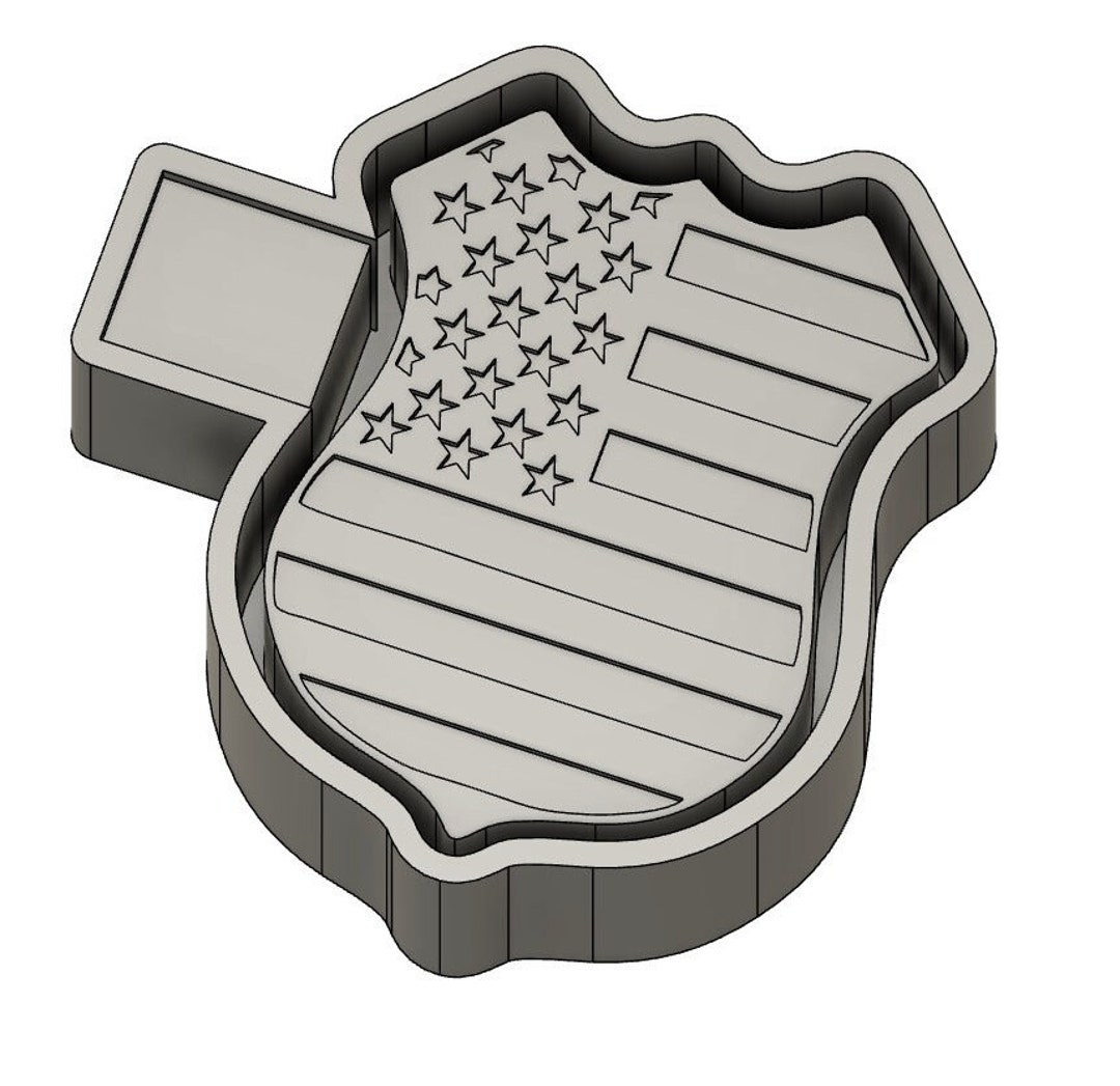 Back the Blue Flag Badge STL - Etsy
