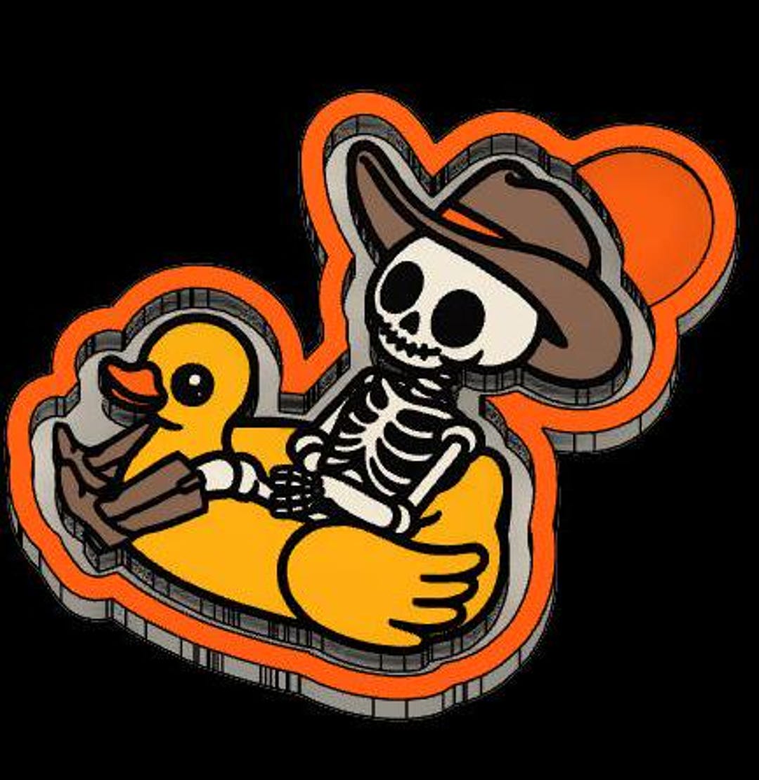 Skelly Duck Float STL - Etsy