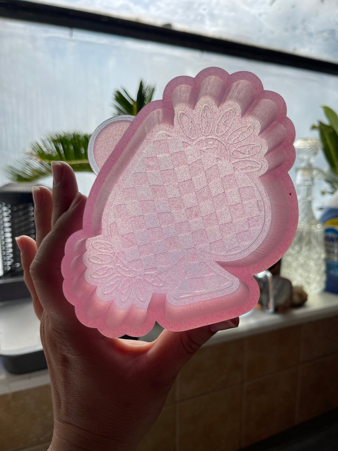 Checkered Spade Silicone Mold - Etsy