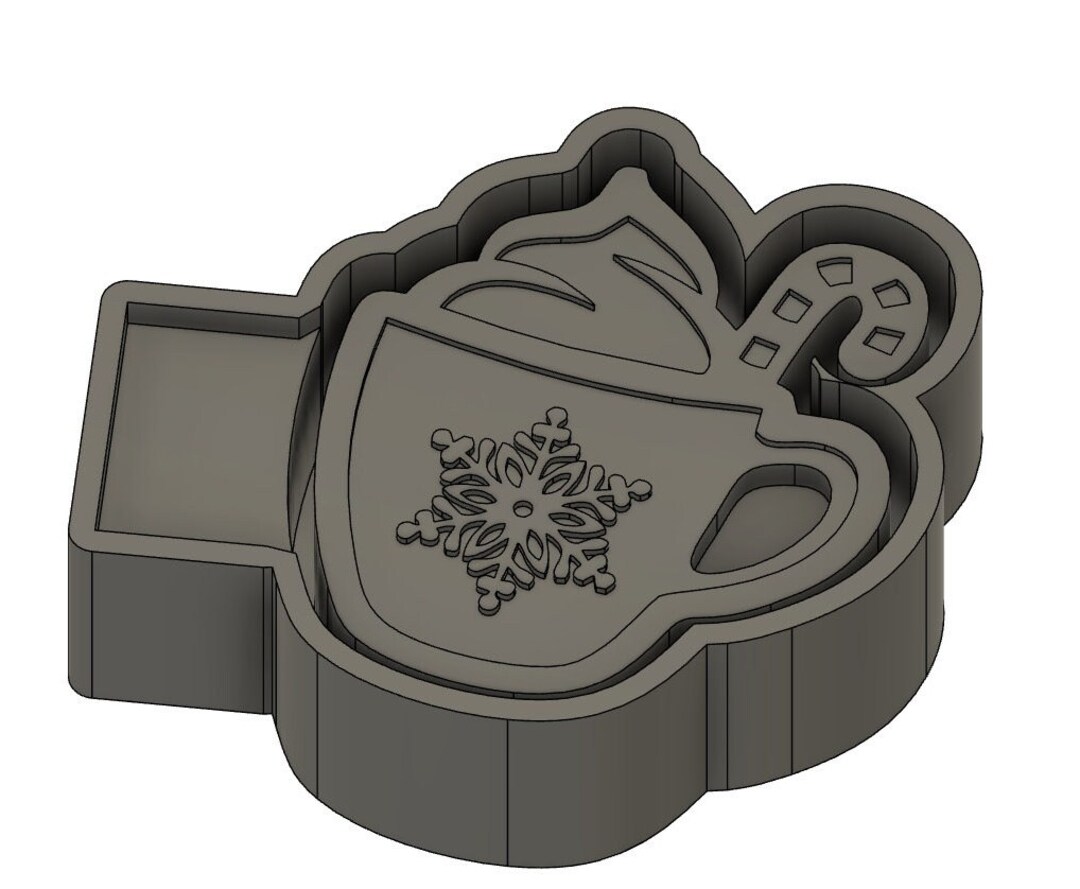 Hot Coco Cup Snowflake STL - Etsy