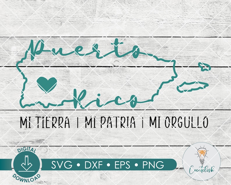 Puerto Rico Islas SVG | Hispanic SVG, Dxf , Png, Eps, | Digital ...