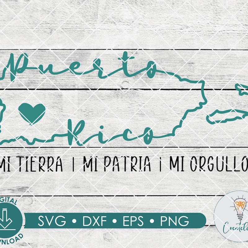 Puerto Rico Patria Svg - Etsy