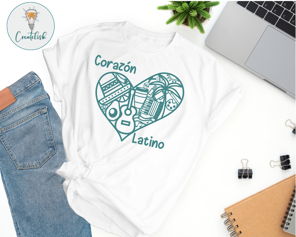 Corazon Latino | Hispanic SVG, Dxf , Png, Eps, | Digital Download ...