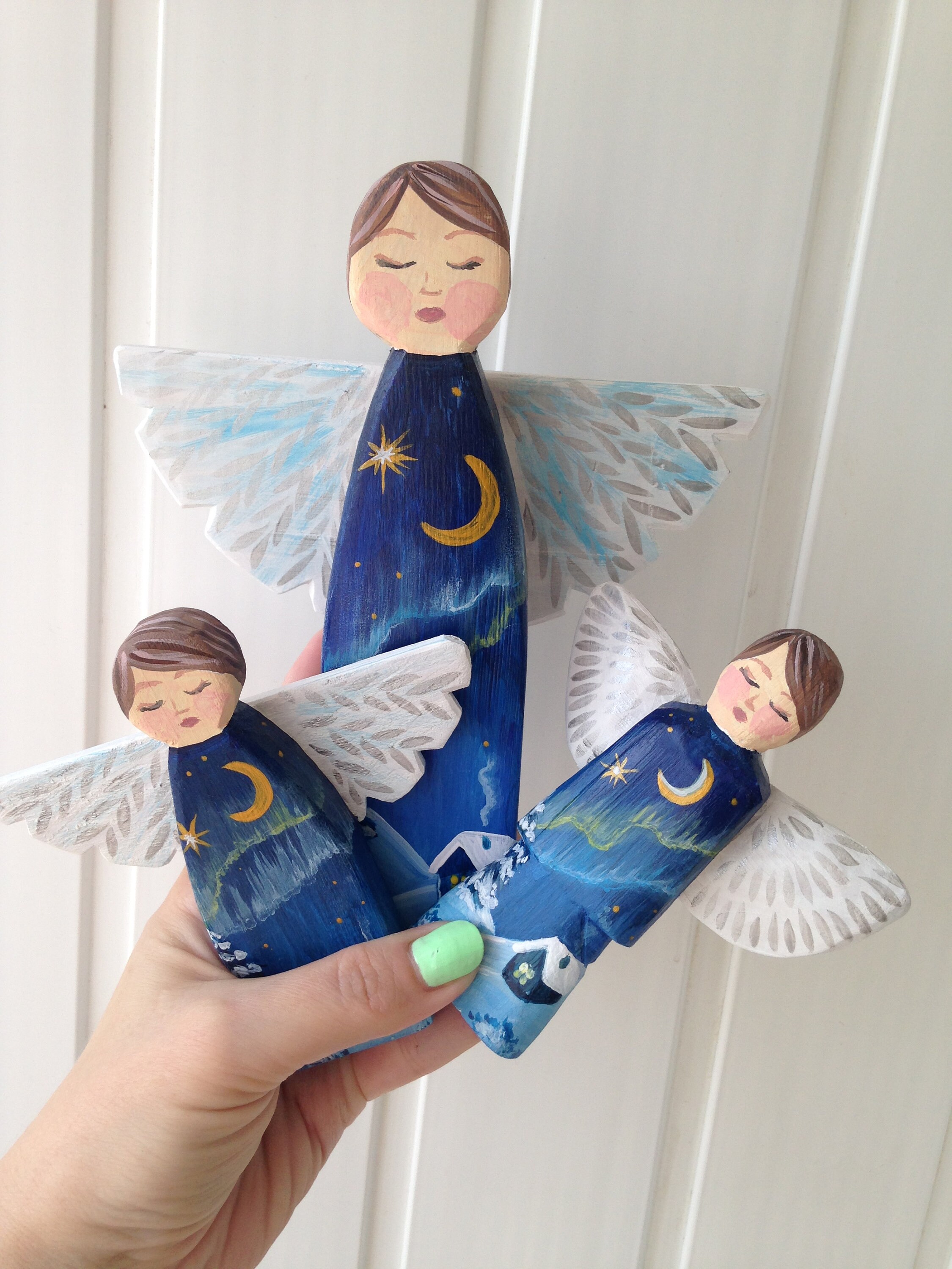 Sleeping Angel protecting your sleep Angel made of wood | Etsy