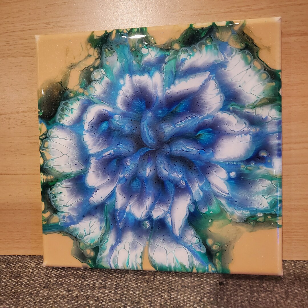 Acrylic Pour - Fiona Flower Technique - Etsy