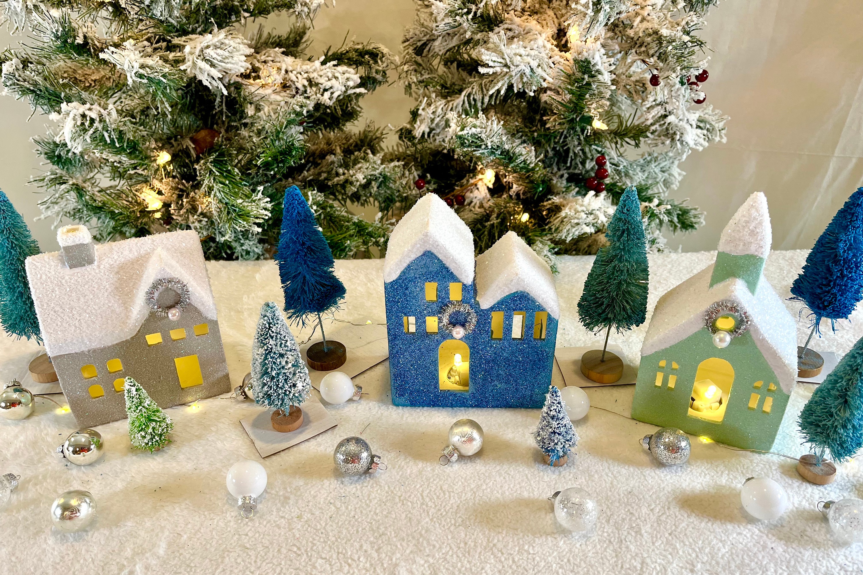 Kitschy Mid-century Putz Ceramic X-mas Village Christmas Cottage ...