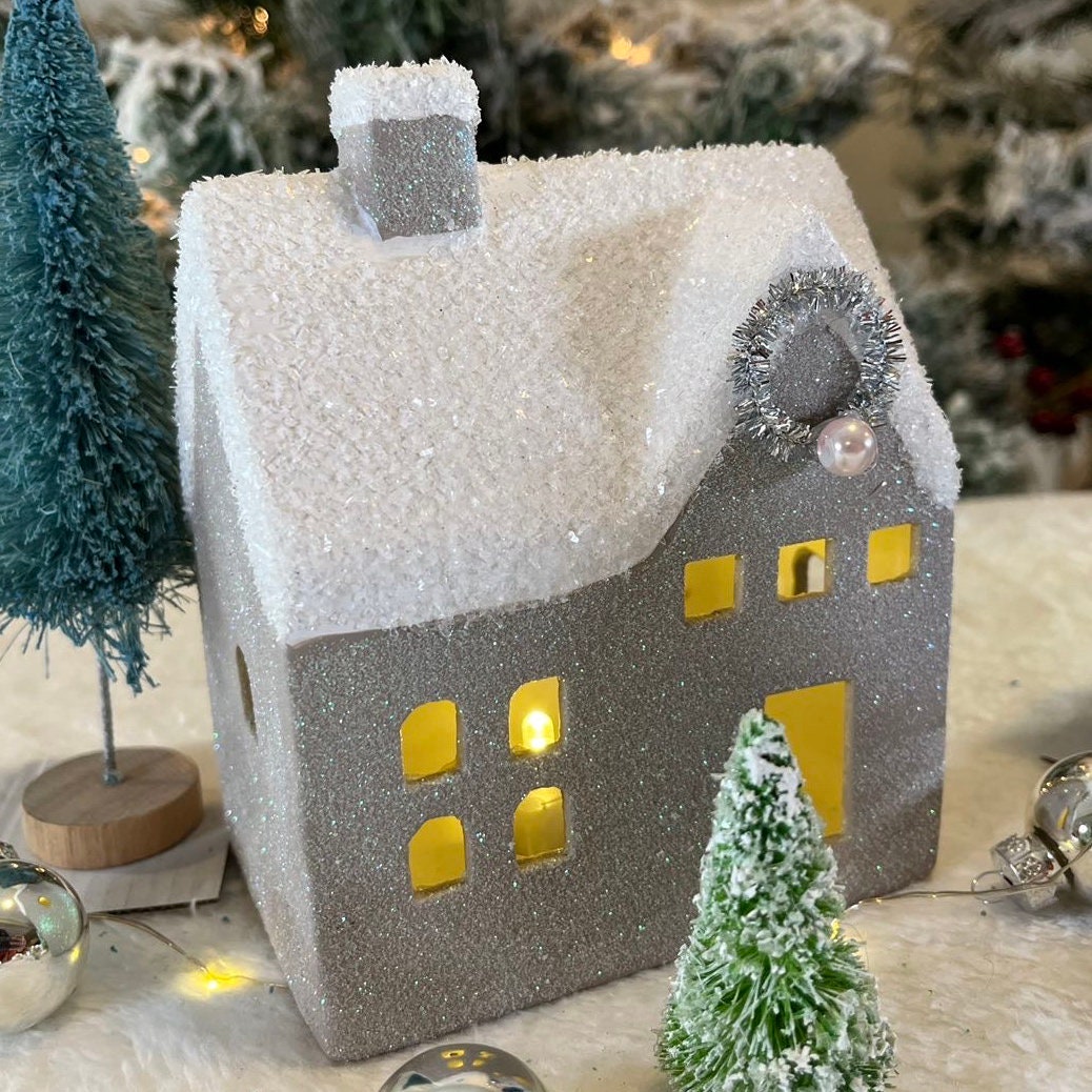 Kitschy | Mid-century Putz | Ceramic X-mas Village | Christmas Cottage ...