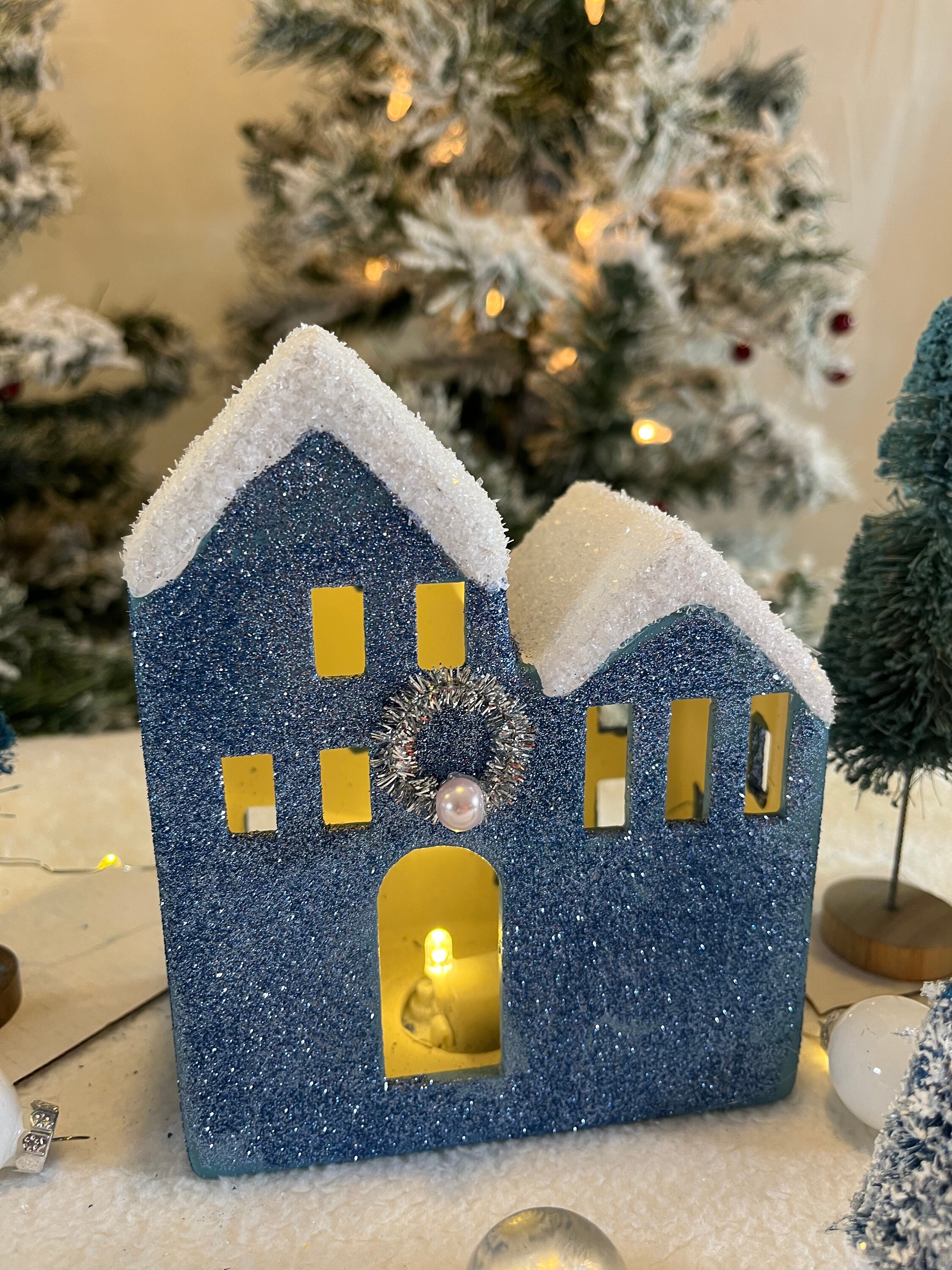 Kitschy | Mid-century Putz | Ceramic X-mas Village | Christmas Cottage ...