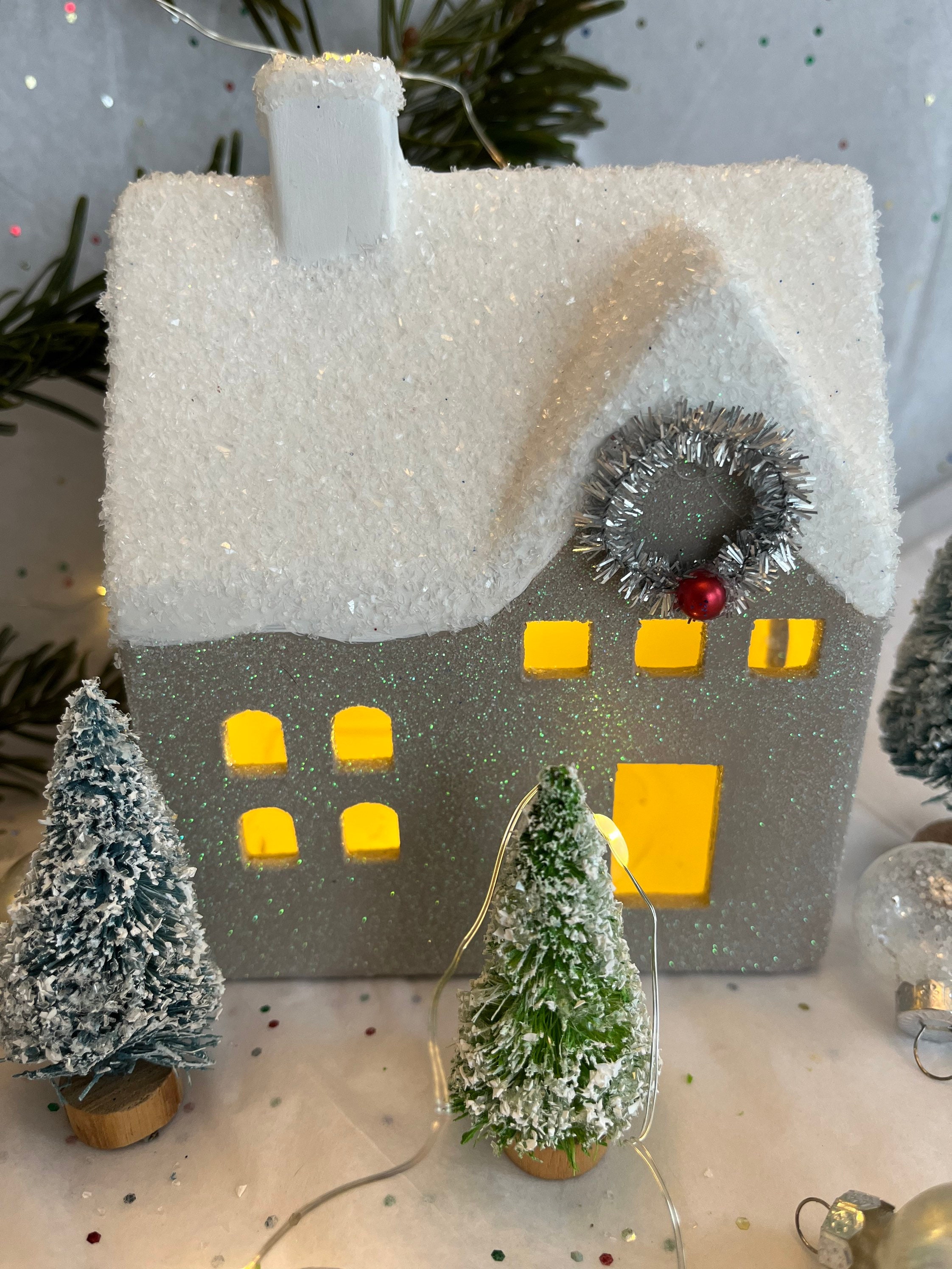 Kitschy | Cute Mid-century Putz Houses | Ceramic X-mas Village ...
