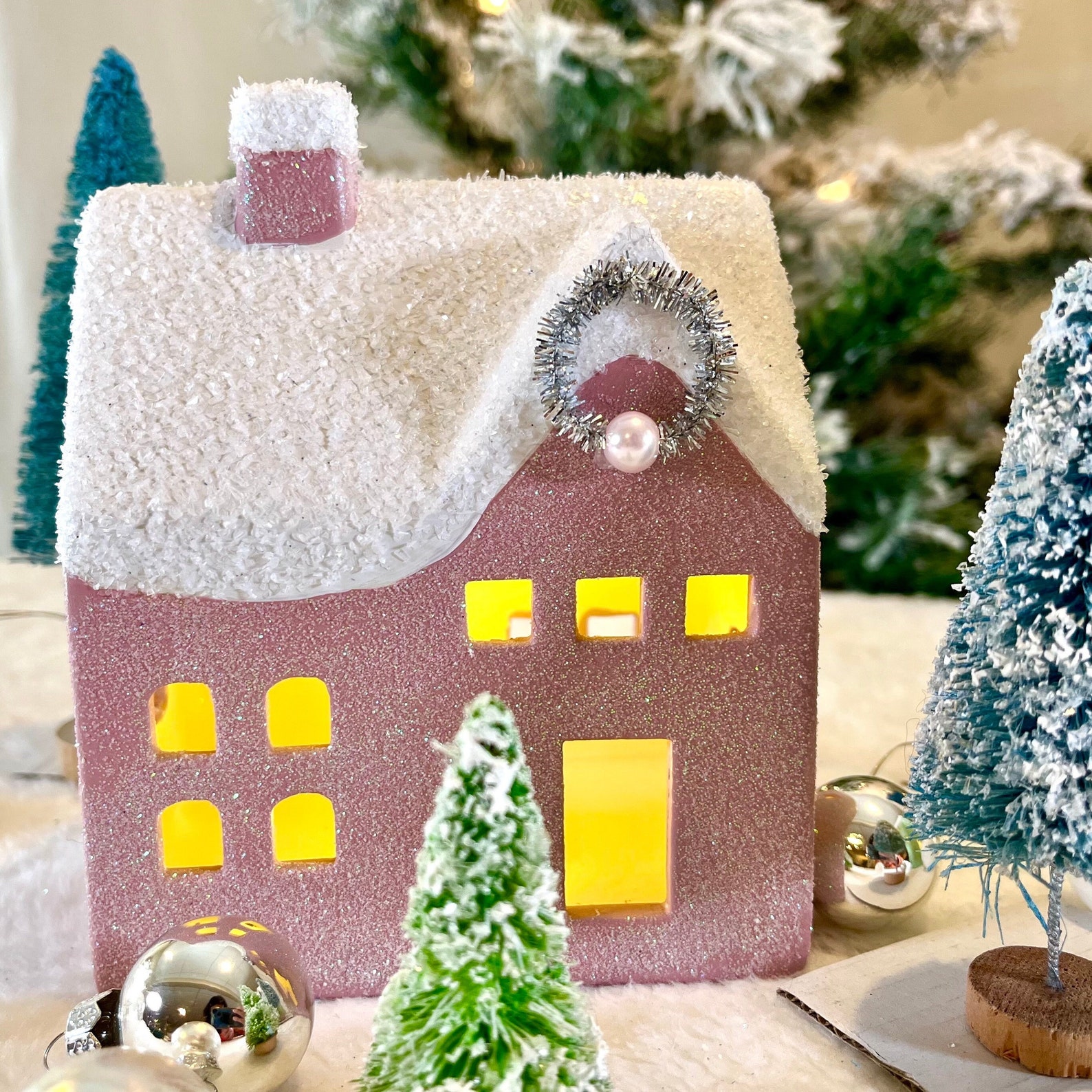 Kitschy | Cute Mid-century | Ceramic X-mas | Retro | Putz House ...