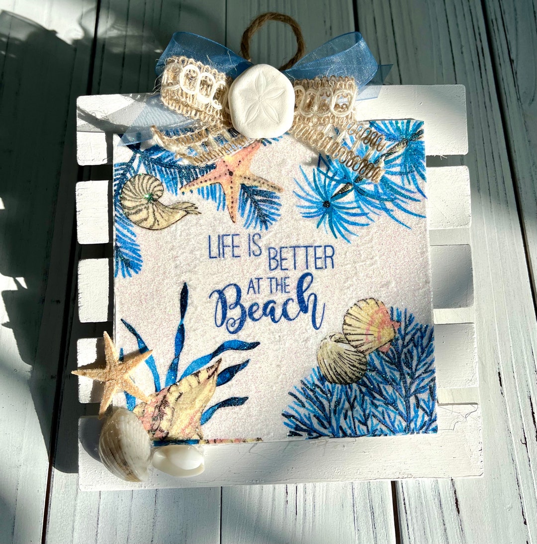Life is Better at the Beach | Coastal Wall Decor | Handmade Beach ...