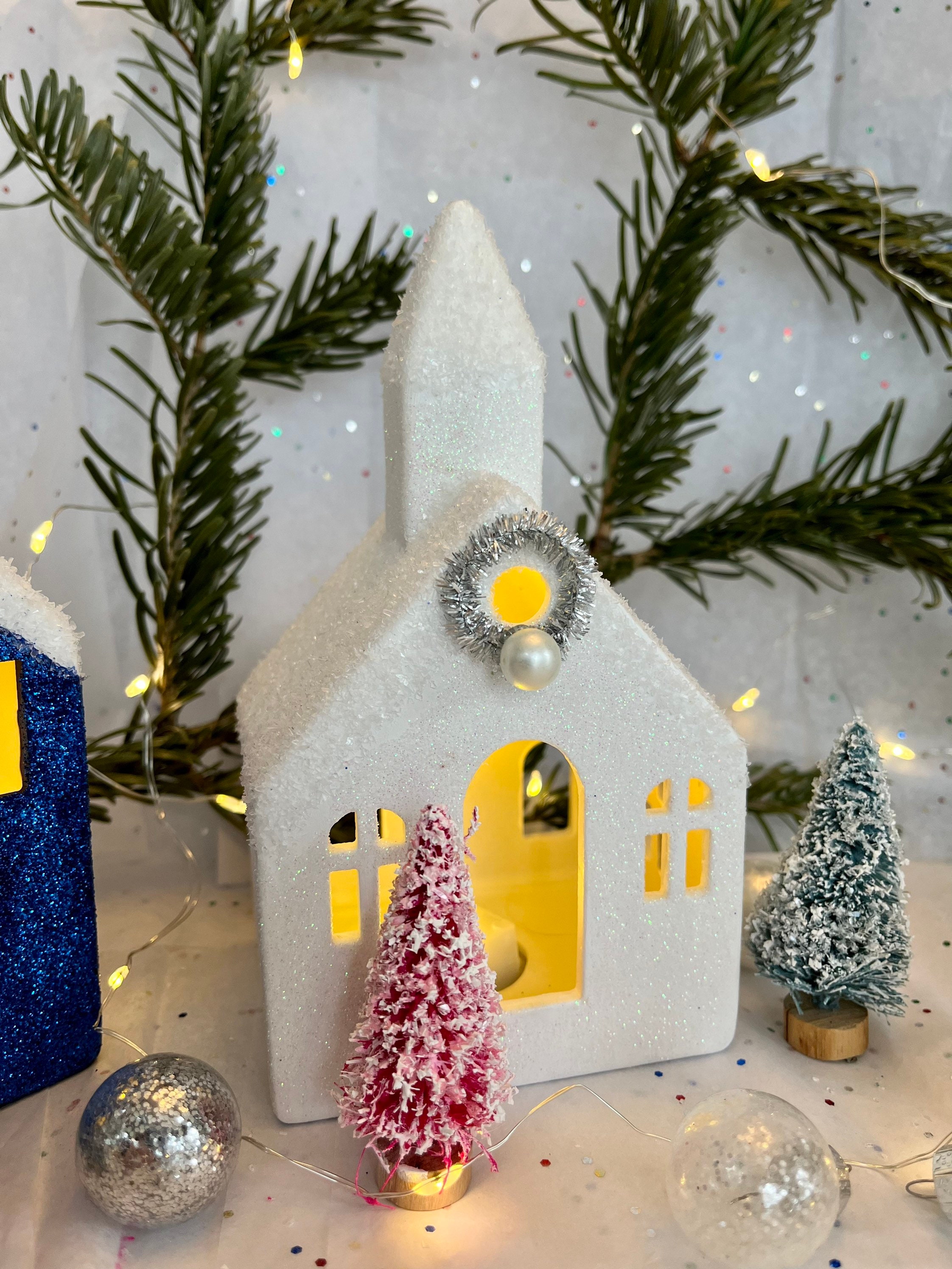 Kitschy | Cute Mid-century Putz Houses | Ceramic X-mas Village ...