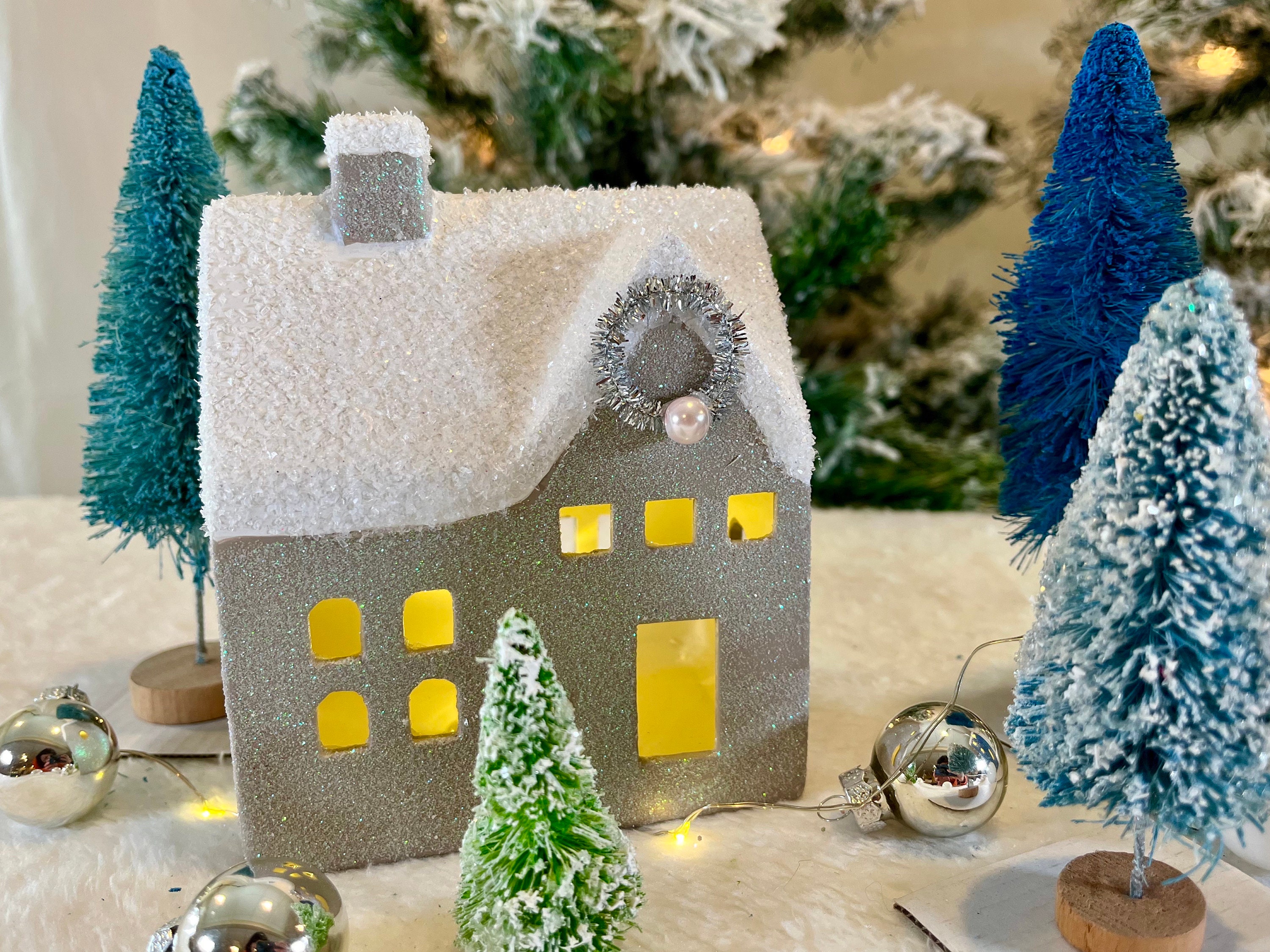 Kitschy | Mid-century Putz | Ceramic X-mas Village | Christmas Cottage ...