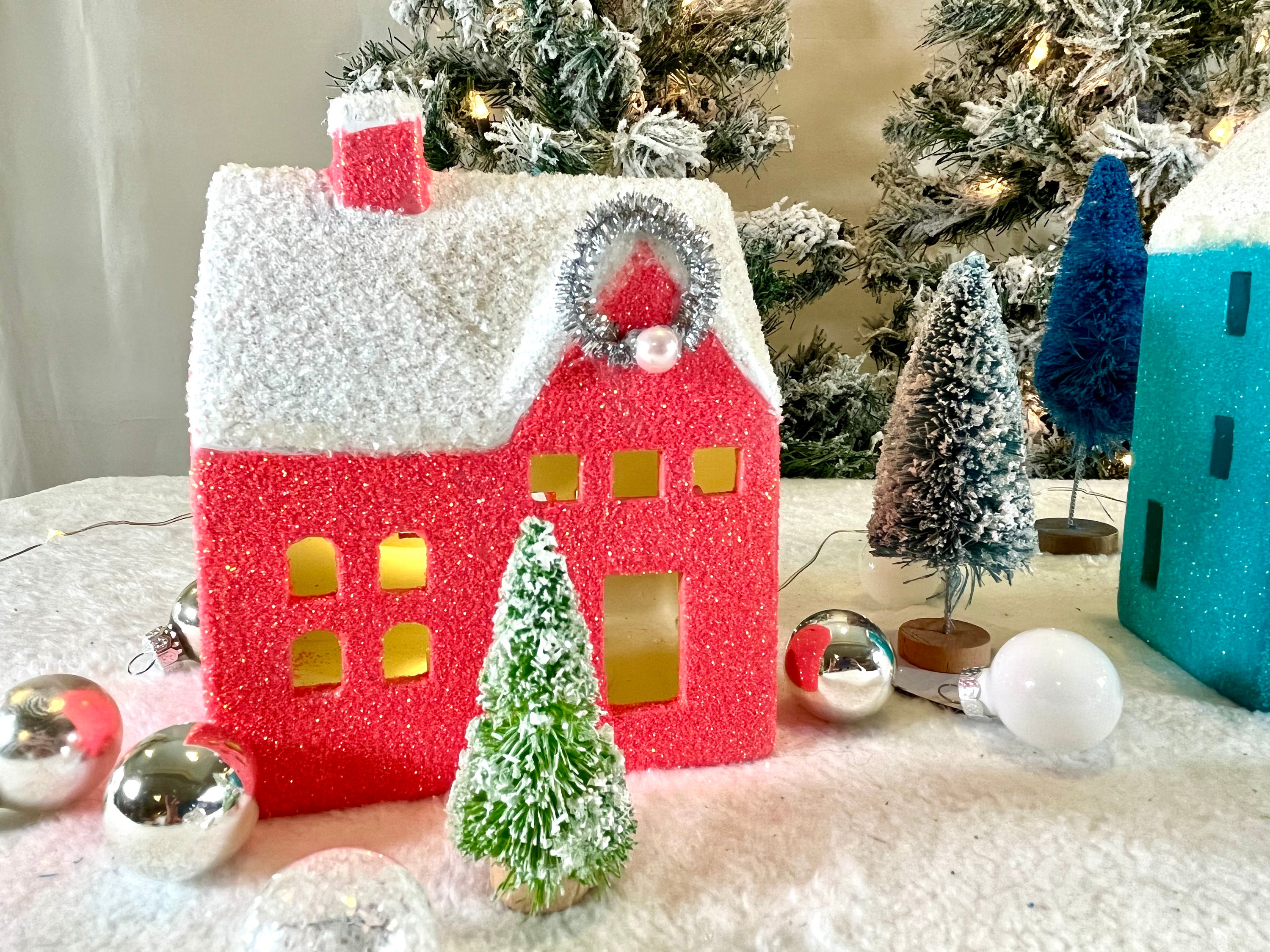 Kitschy | Mid-century | Vintage | Ceramic Putz Houses | Christmas ...