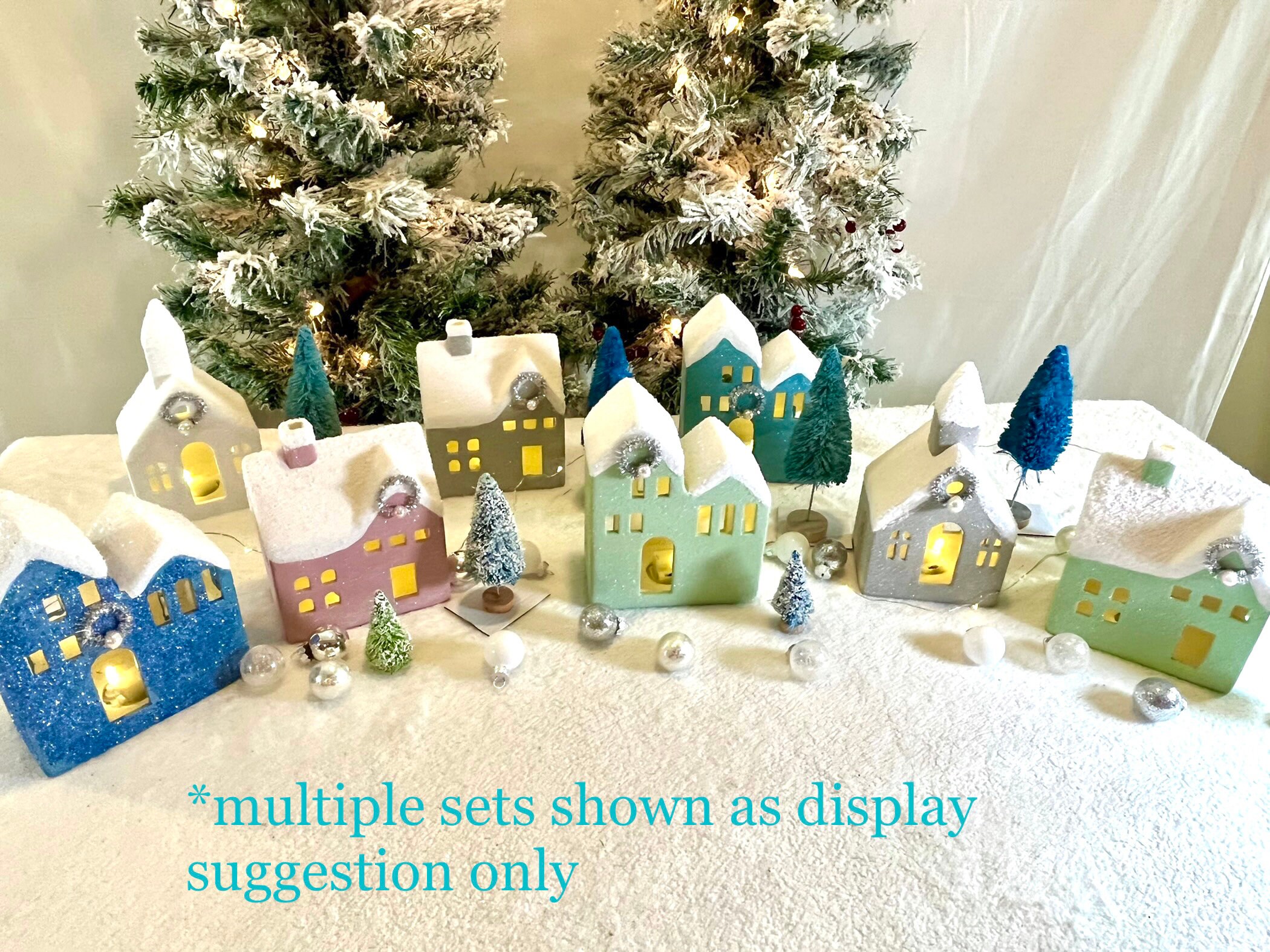 Kitschy Mid-century Putz Ceramic X-mas Village Christmas Cottage ...