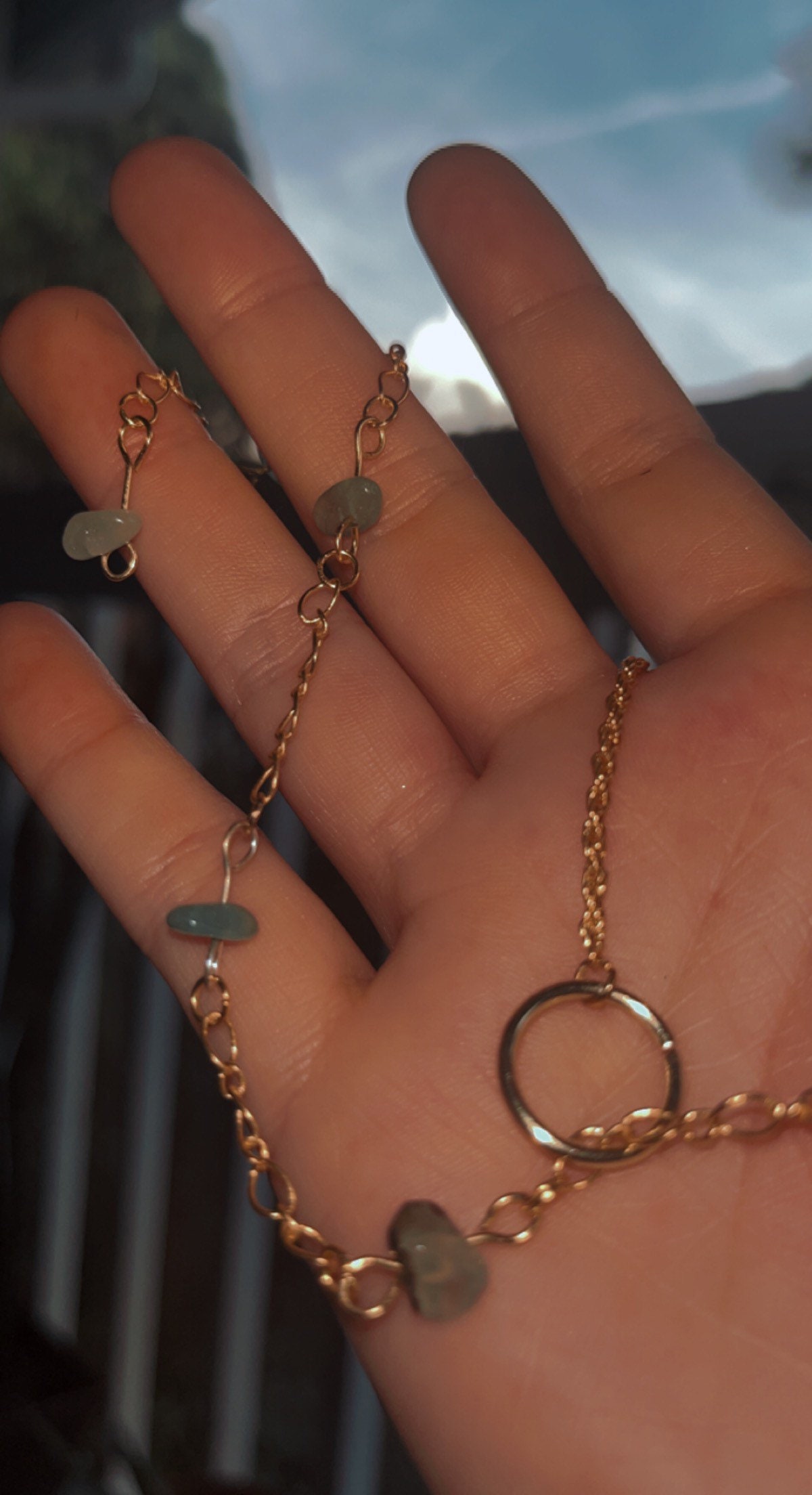 Crystal Claspless Necklace / Crystal Necklace / Green Crystal / Classy ...