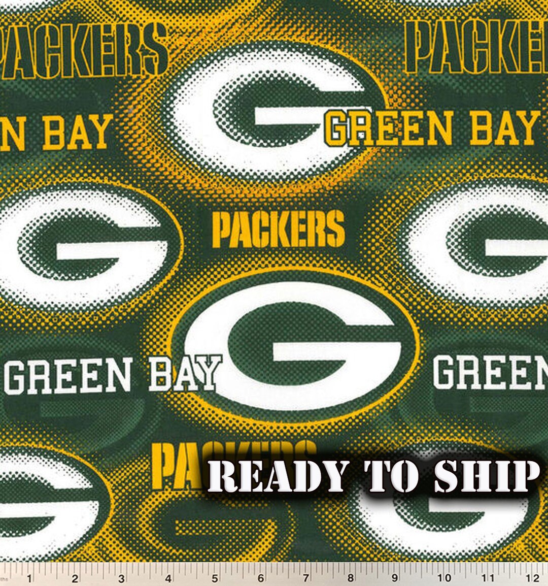 LICENSED Team Green Bay Packers NFL Dot Cotton Fabric - Football ...