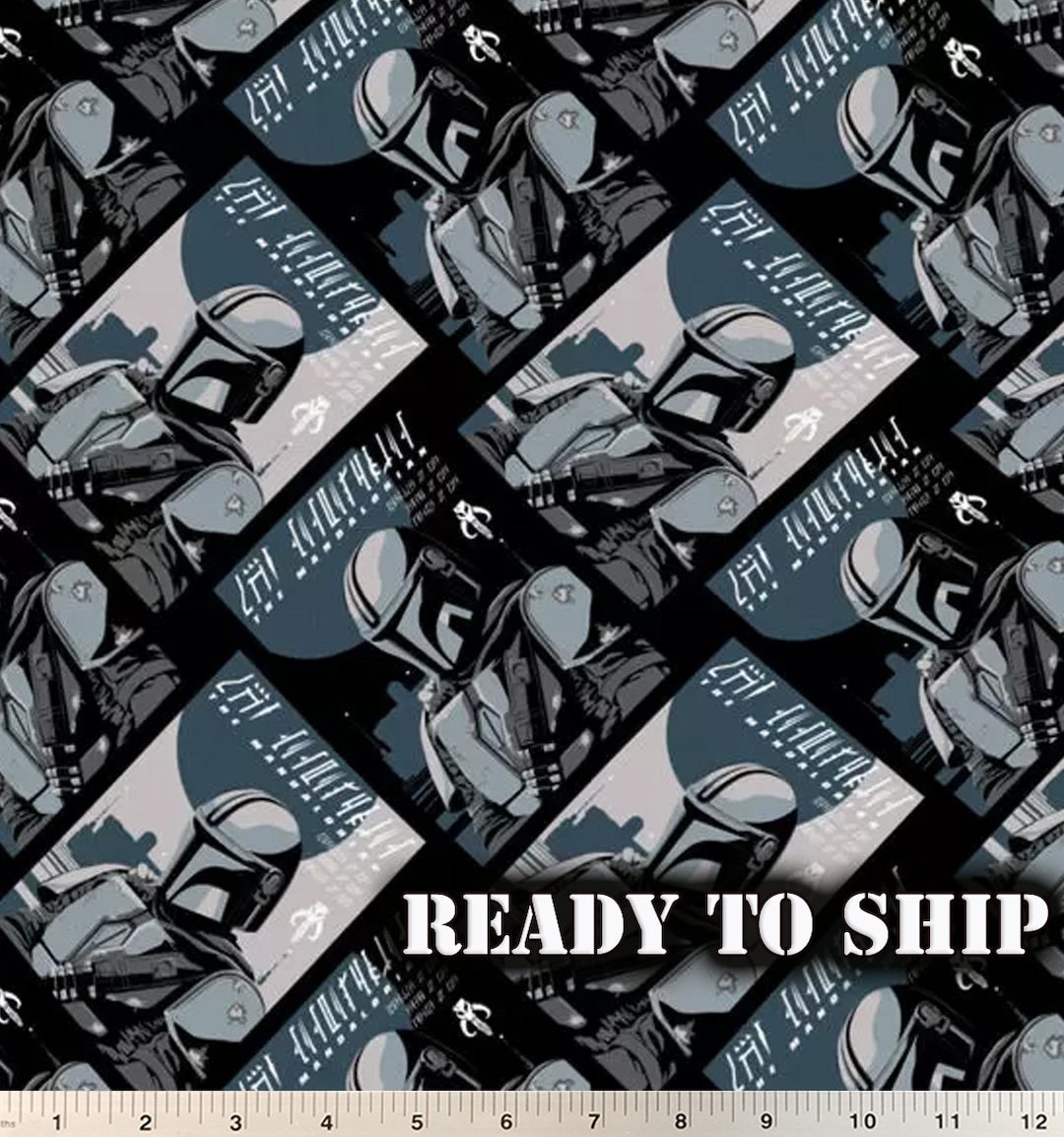 LICENSED Star Wars - Mandalorian Poster Cotton Fabric - by the Yard, FQ ...