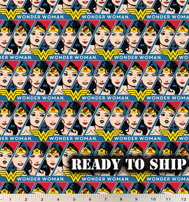 Low Stock LICENSED DC Comics Wonder Woman Pop Culture Cotton Fabric ...