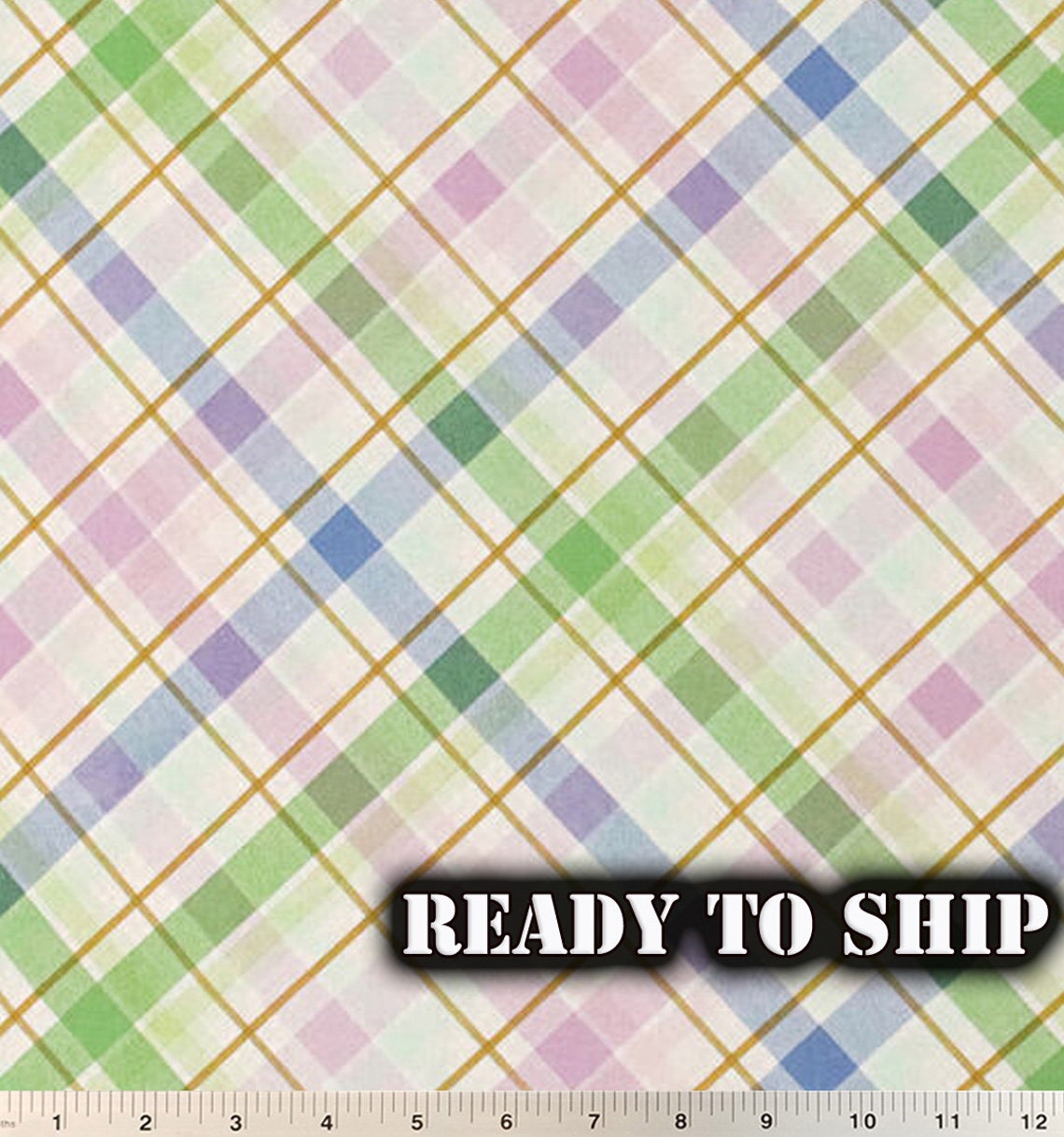 Easter Plaid Cotton Fabric – Jewel Spring Colors, Sewing Material - Etsy