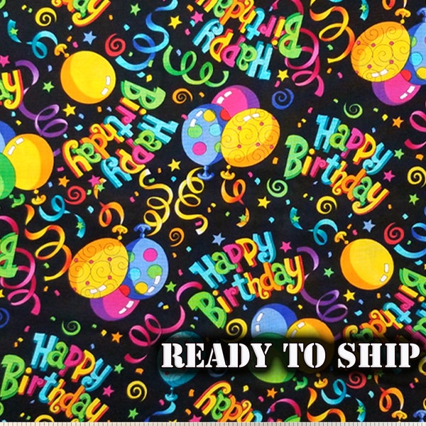 Happy Birthday Banner Fabric - Etsy