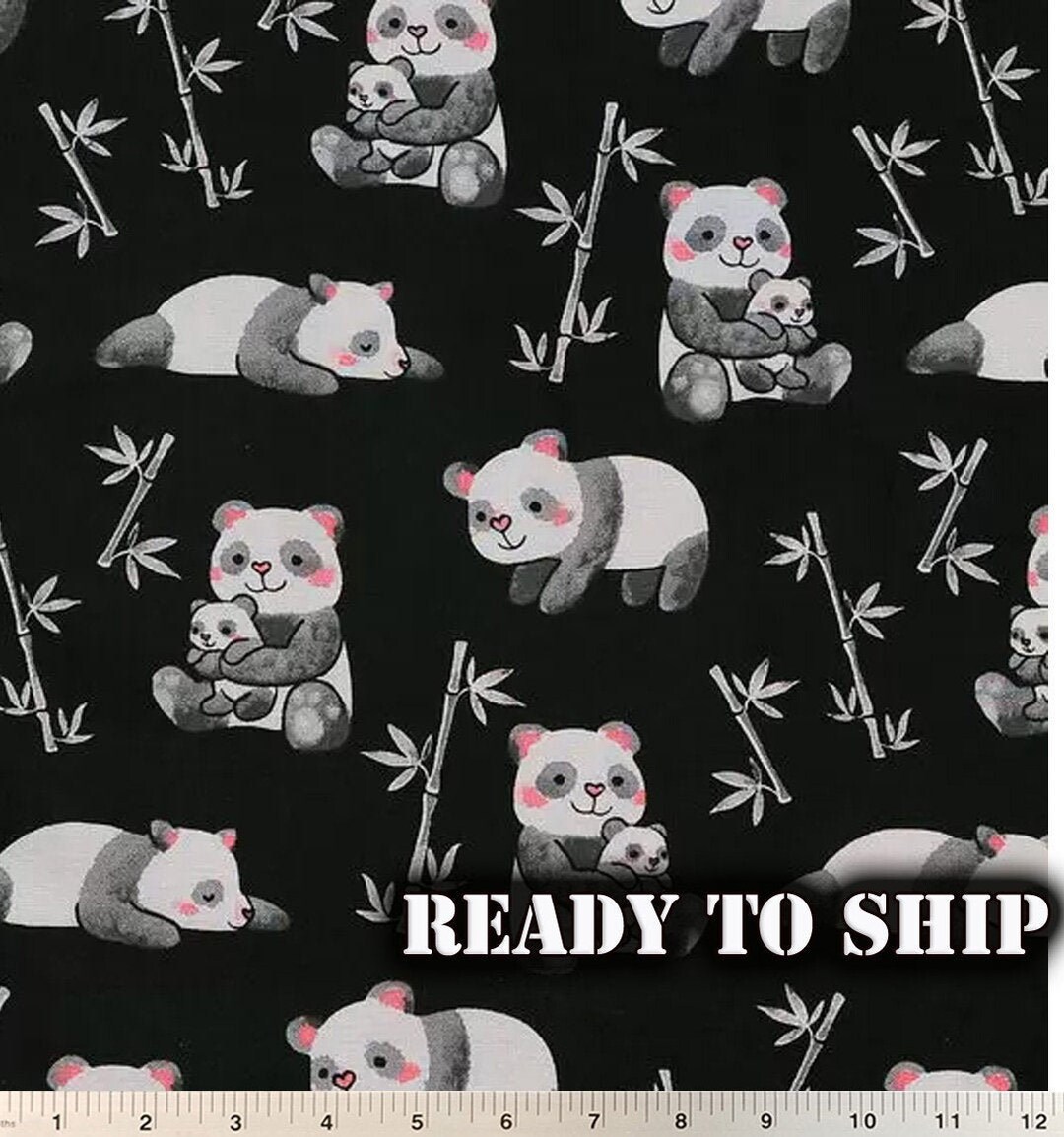 Precious Pandas Hugging - Mom and Baby Panda Bear - by the Yard, Half ...