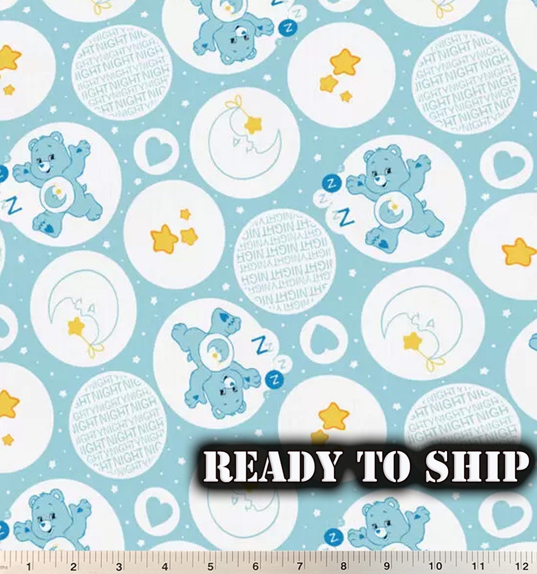 LICENSED Care Bears - Bedtime Bear - 100% Cotton Fabric - by the Yard ...