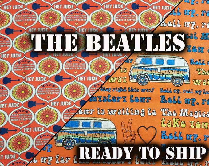 The Beatles Fabric - Hey Jude, Magical Mystery Tour - by the Yard, Fat ...