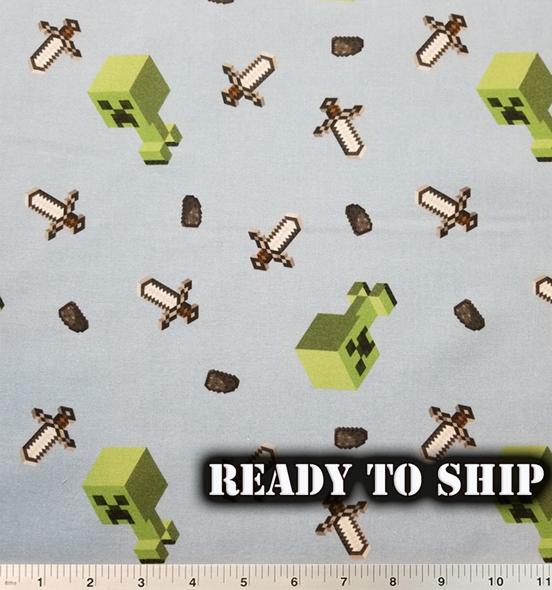 LOW STOCK Minecraft Mini Mob Creeper Fabric 1/2 Yard Sewing Projects - Etsy