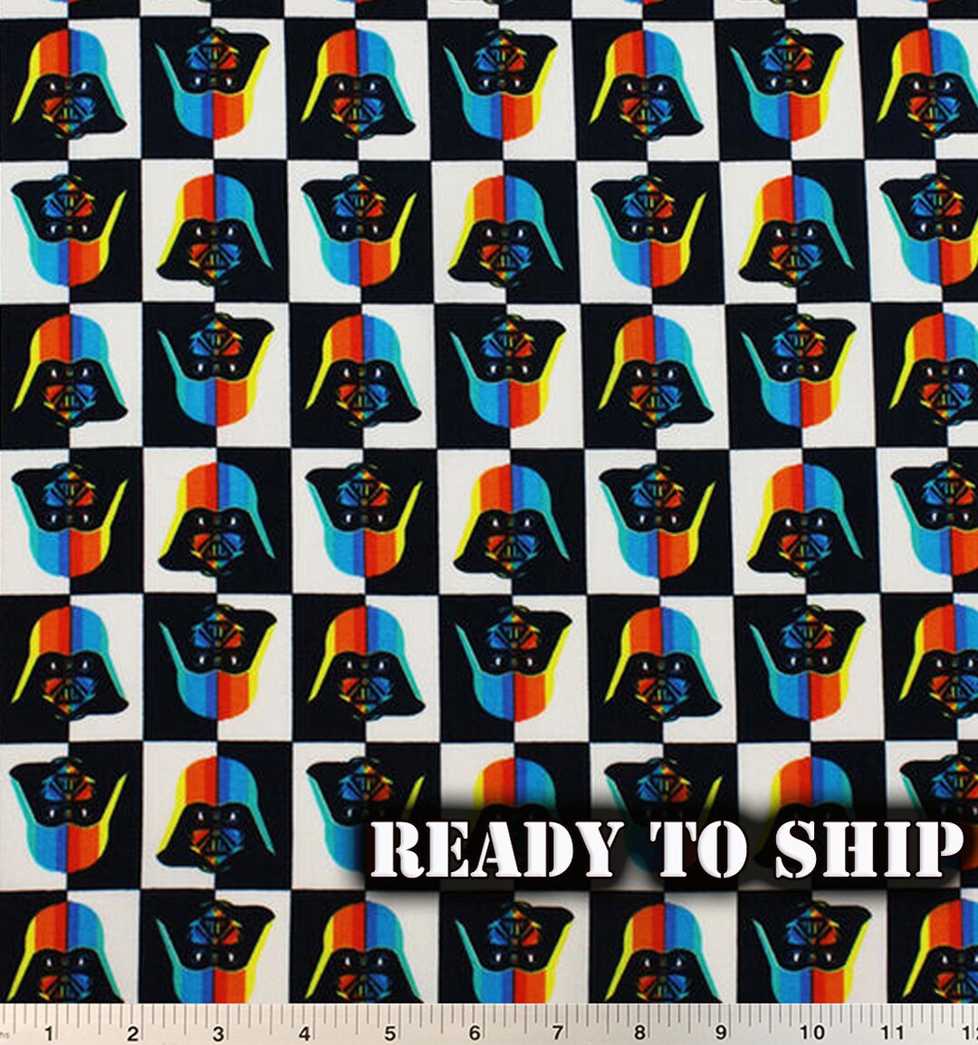 LICENSED Star Wars - Rainbow Darth Vader Fabric - Colorful Star Wars ...