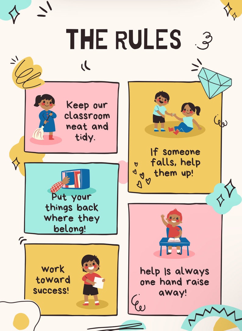 Classroom Rules Poster: Fun & Engaging Guidelines for Teachers ...