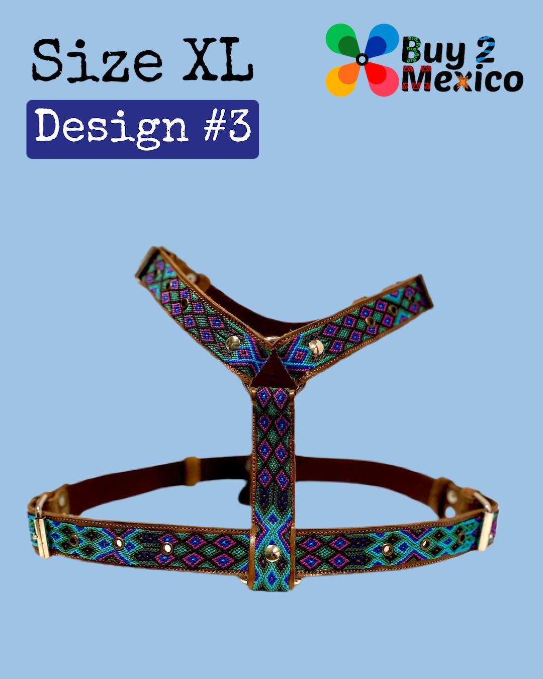 XL Dog Leather Harness With Hand Woven / Dog Harness Made by - Etsy